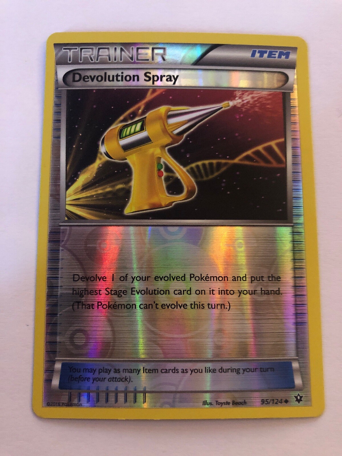 Pokemon TCG XY FATES COLLIDE : DEVOLUTION SPRAY 95/124 REVERSE HOLO | eBay