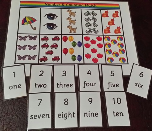 Matching Game - Counting & Number- number recogition- first counting ...