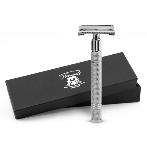 Butterfly Safety Razor for Men and Women Non-Slip Metallic Double Edge ...
