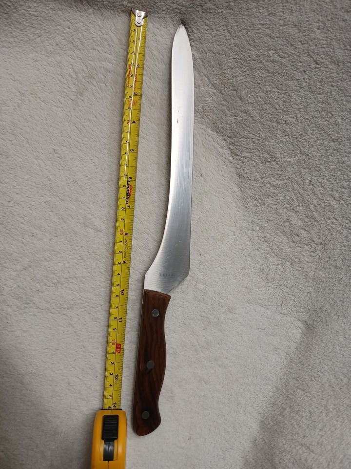 400C Gold 3 9.5" Offset Sushi Chef Knife Stainless Japan Vtg Wood ...