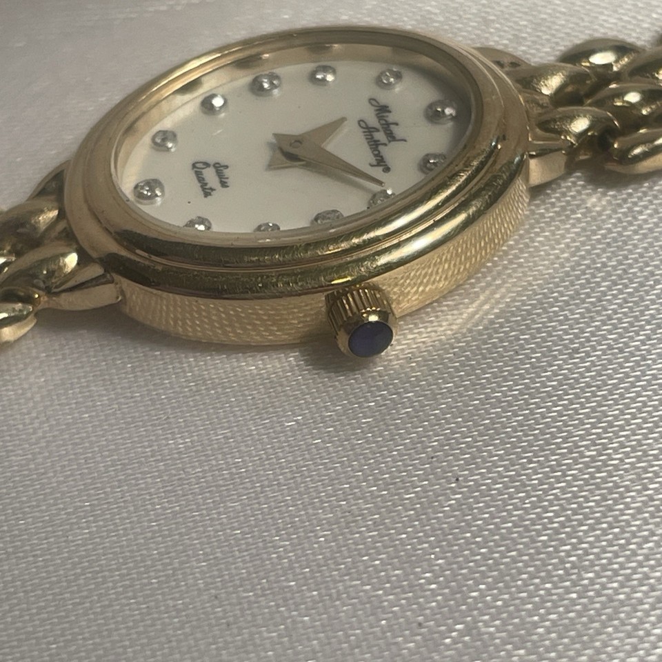 Michael Anthony Swiss Quartz 14K Watch Ladies Womens MA 14K Great ...