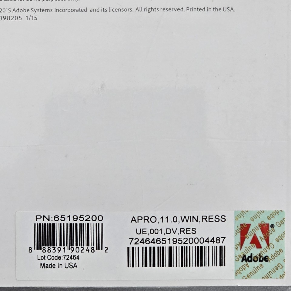 Adobe Acrobat Pro DC 2015 Windows DVD Retail Factory Sealed | eBay