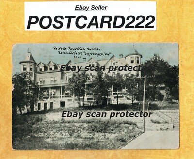 MO Excelsior springs 1910 antique postcard 1910 HOTEL CASTLE ROCK ...