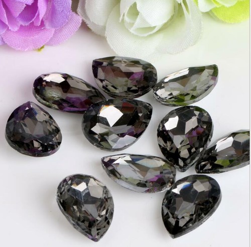 18x25mm Water Drop Sharp Back Glass Crystal Rhinestones Jewerly ...