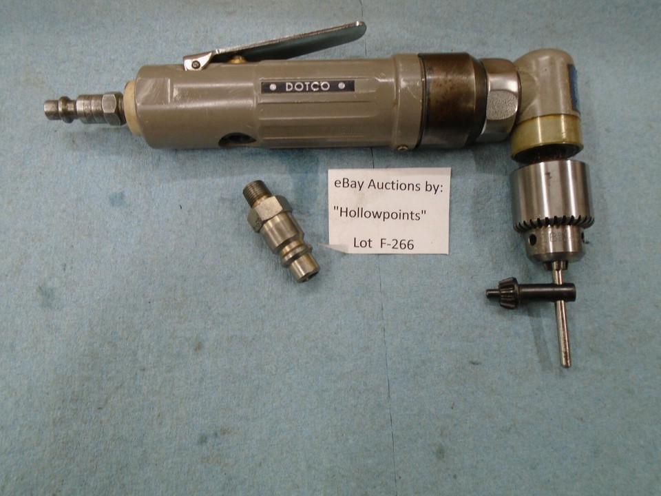 Dotco USA 15L1287 -38 Rt. Angle 1/4" Air Drill 1500 RPM w/ hi-flow ...