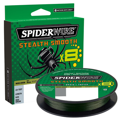 Spiderwire Stealth Smooth 8 Moss Green Braid 150m All Sizes Braided ...