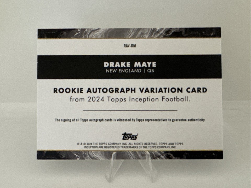 DRAKE MAYE 2024 TOPPS INCEPTION #RAV-DM ROOKIE VARIATION AUTOGRAPH AUTO ...