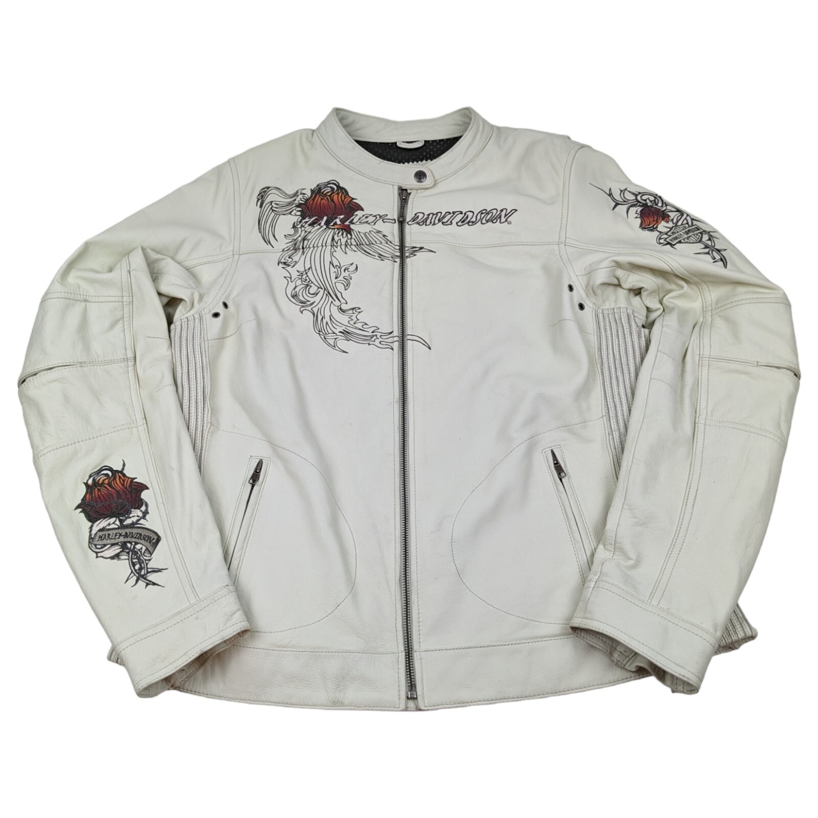 Harley Davidson Women's Pacific Coast Rose White Leat… - Gem