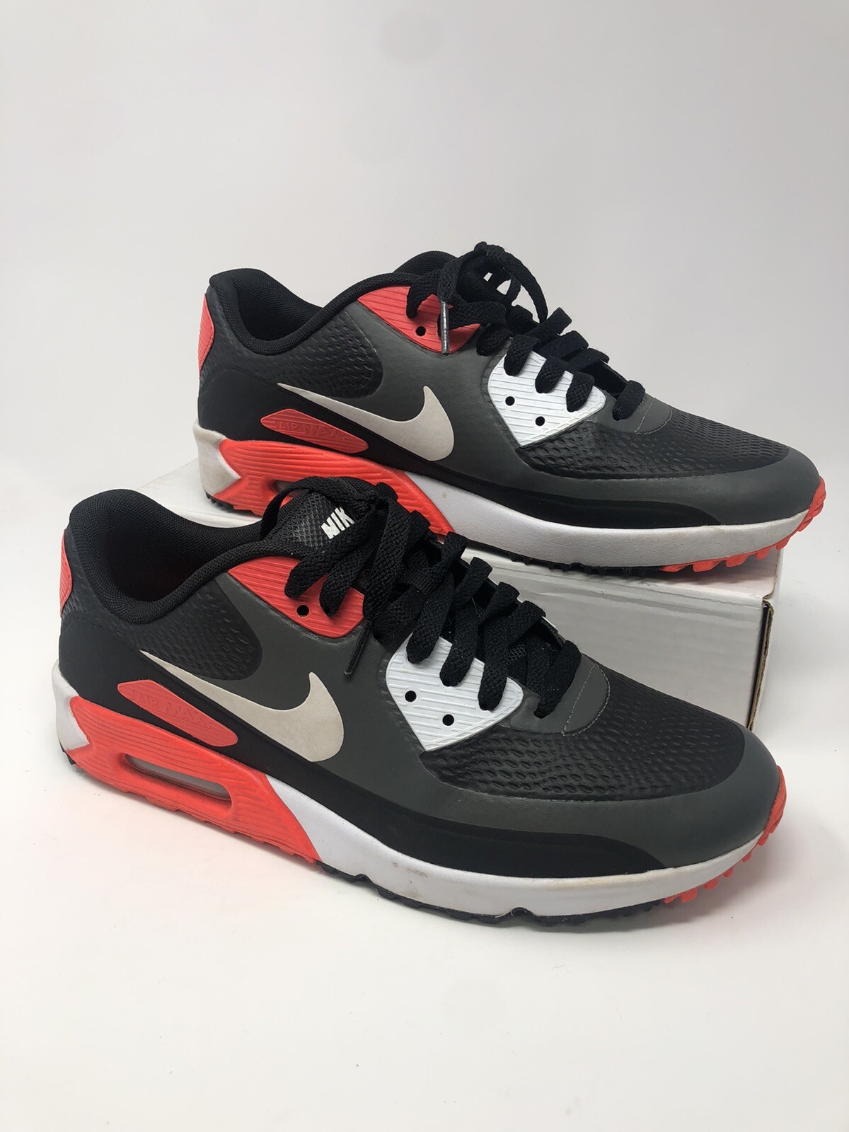 Nike Air Max 90 Infrared 23 Golf Shoes Black Red CU99… - Gem