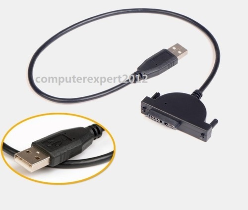 New USB 2.0 External Cable for 2nd HDD caddy DVD CD ROM Apple ...