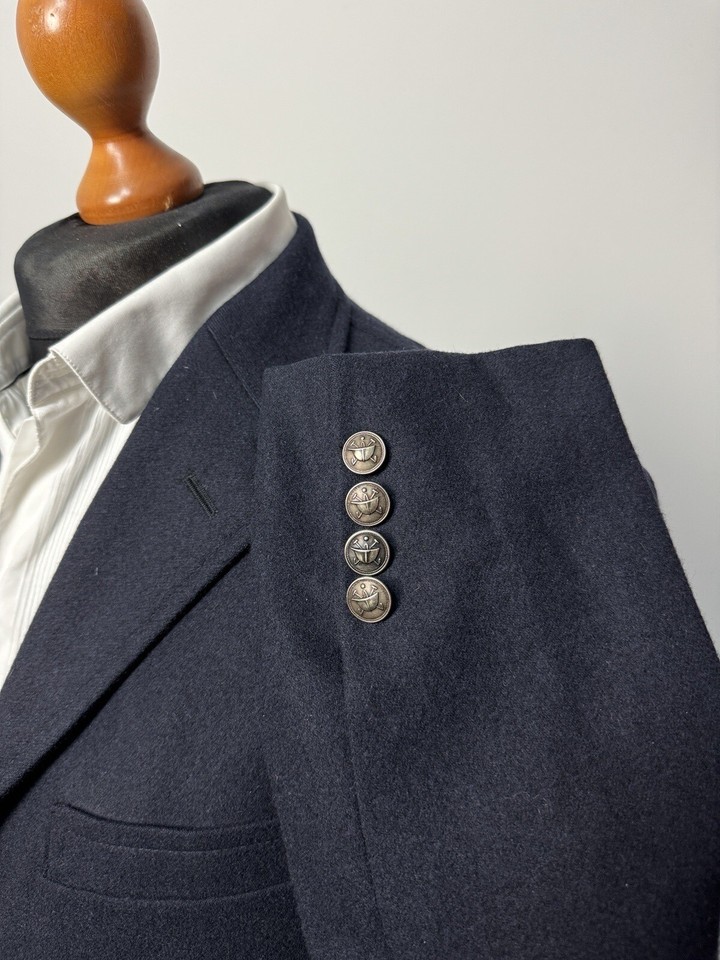 Polo by Ralph Lauren 3 bt wool cashmere Hacking blazer jacket IT54 US44 ...