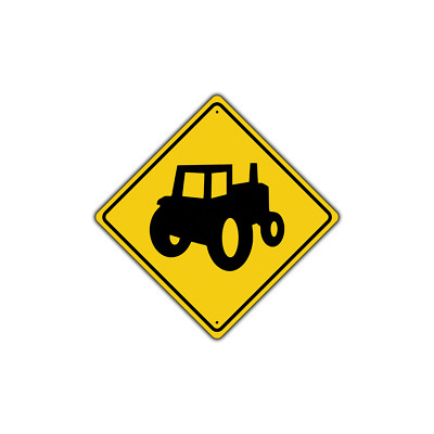 Tractor Symbol Farm Crossing Traffic Notice Gift Road Aluminum Diamond ...