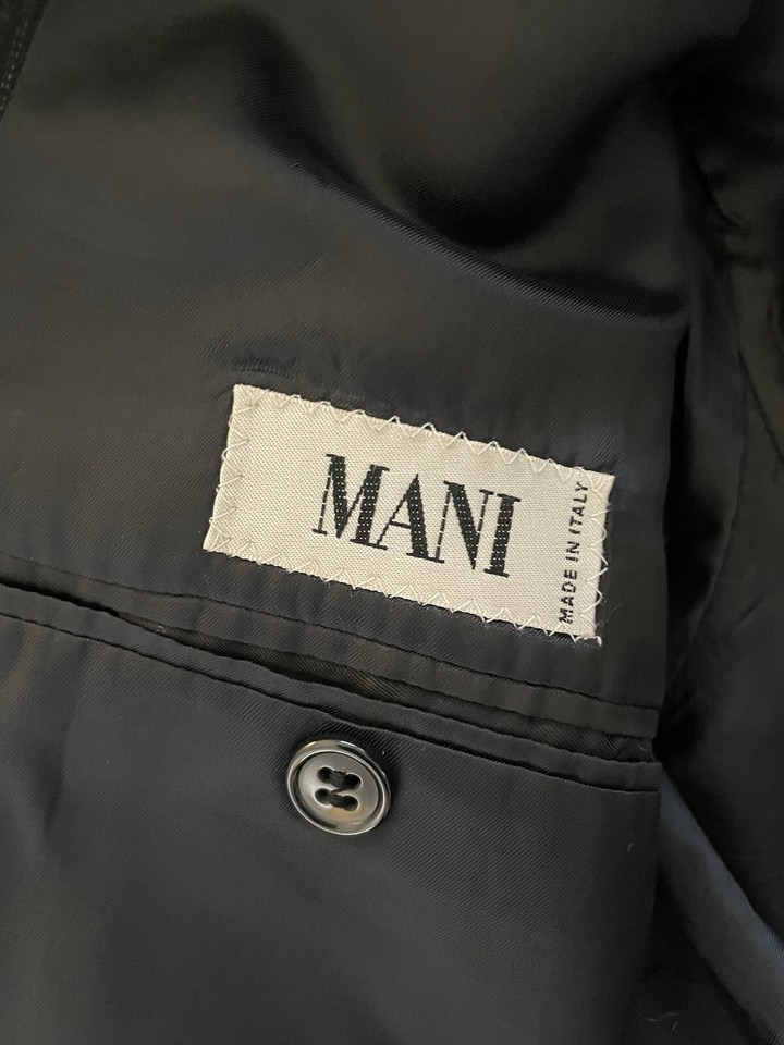 MANI BY GIORGIO ARMANI Vintage Cashmere Blend DB 6/1 DB Jacket in Ink ...