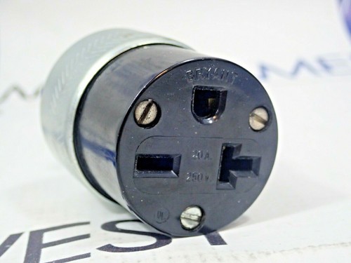 New Bryant 5469 Connector Body 2 Pole 3 Wire 20A 250V Armored Phenolic ...