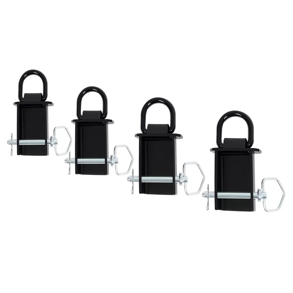 4PCS Heavy Duty 12000 Lbs Removable D-Ring Stake Pocket Powder Coated ...