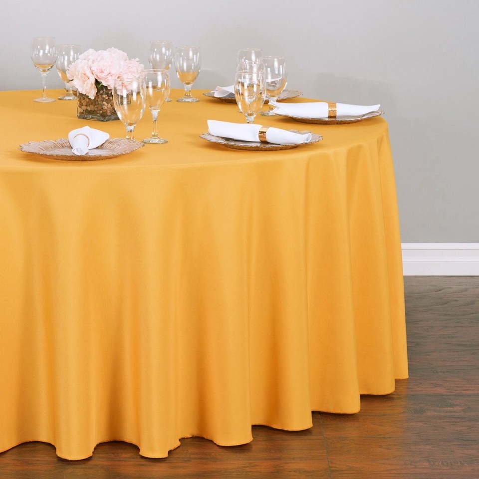 LinenTablecloth 108 in. Round Polyester Tablecloths, 33 Colors! | eBay