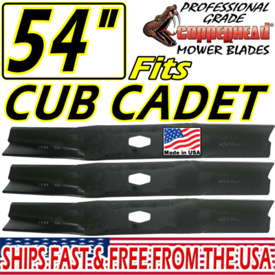 COPPERHEAD 3-PK 54" MTD CUB CADET BLADES 742P05086-L, 742-05086 FITS "S ...