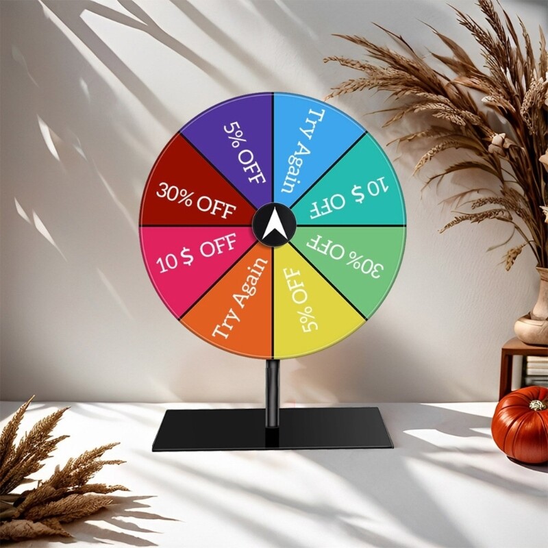Portable Editable Spin Wheel For Customizable Prizes and Awards Daily ...