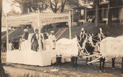RPPC ATHOL MASSACHUSETTS MASONIC PARADE FLOAT REAL PHOTO POSTCARD (c ...
