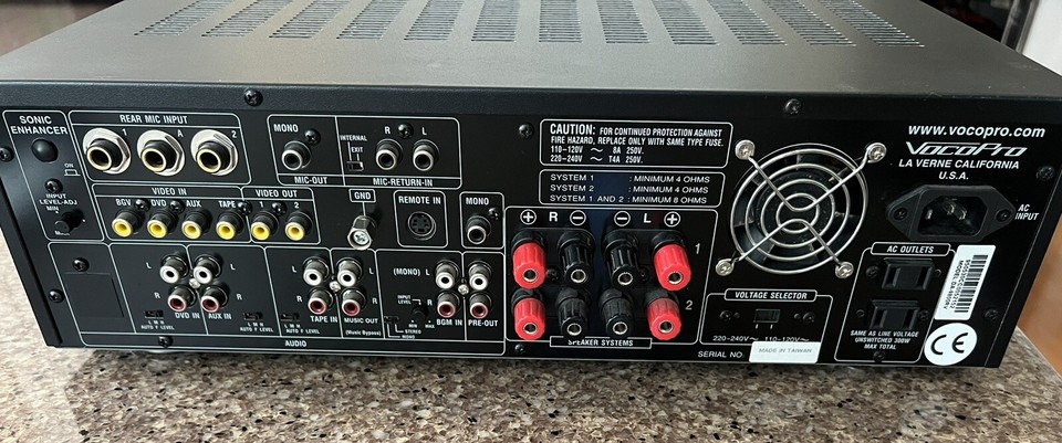 VocoPro 24-Bit DSP Reverb Karaoke Mixing Amplifier DA-9800RV | eBay