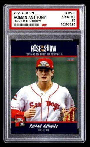2025 Roman Anthony Minor League Rookie Card Red Sox 1/500 Graded 10 | eBay