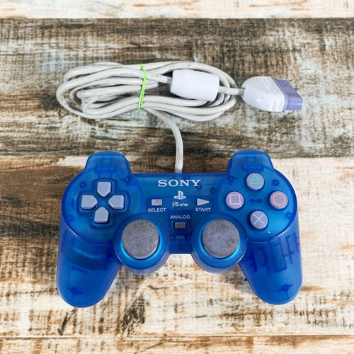 PlayStation 1 PSone OEM Transparent Blue Controller SCPH-110 - Tested ...
