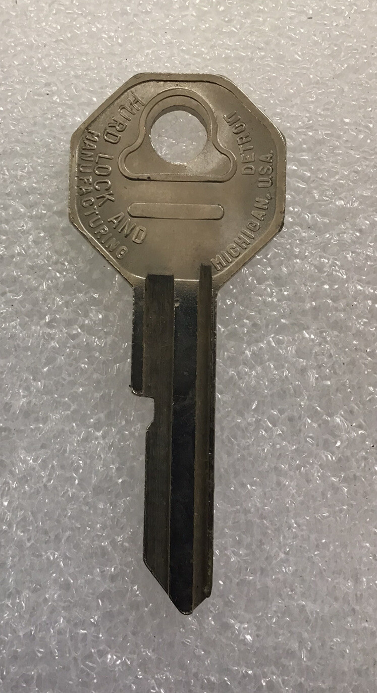 Vintage Hurd Lock Co. GM Blank Key Uncut Knockout General Motors USA ...