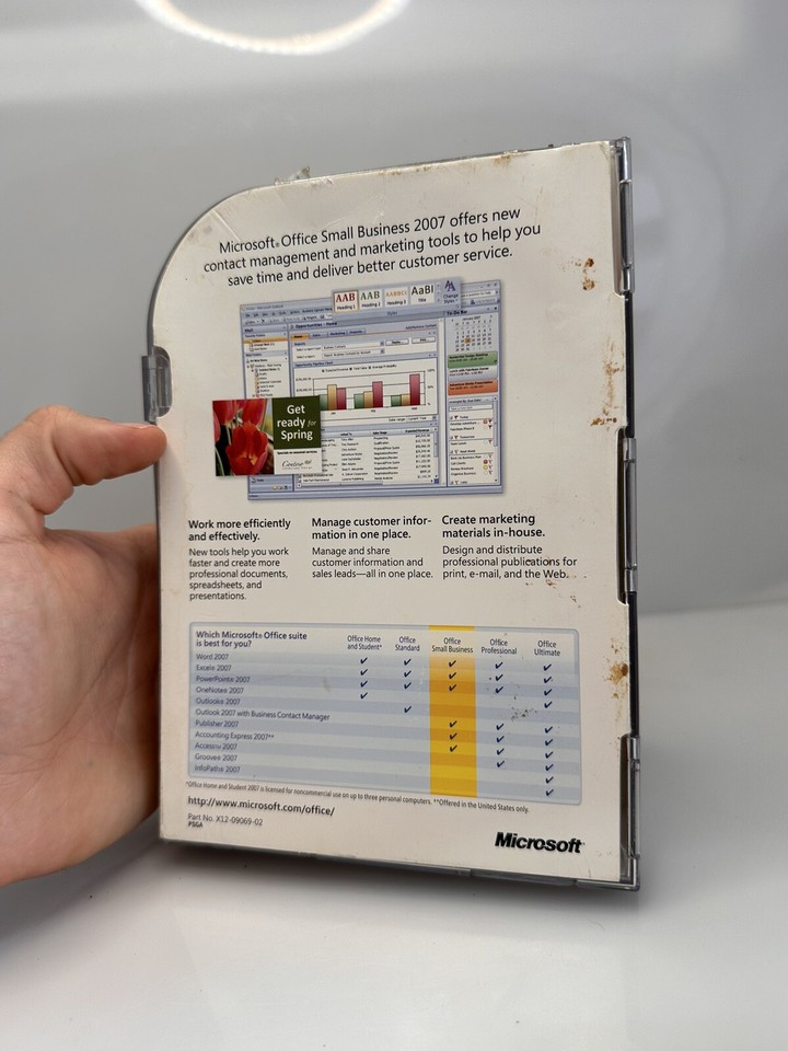 Microsoft Office Small Business 2007 w/ Contact Mgr Full Version in ...