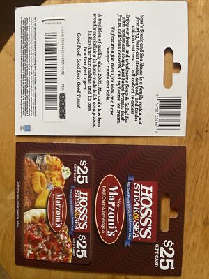 Hoss’s Gift Cards | eBay