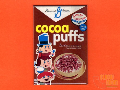 Cocoa Puffs vintage cereal box art 2x3" fridge/locker magnet General ...