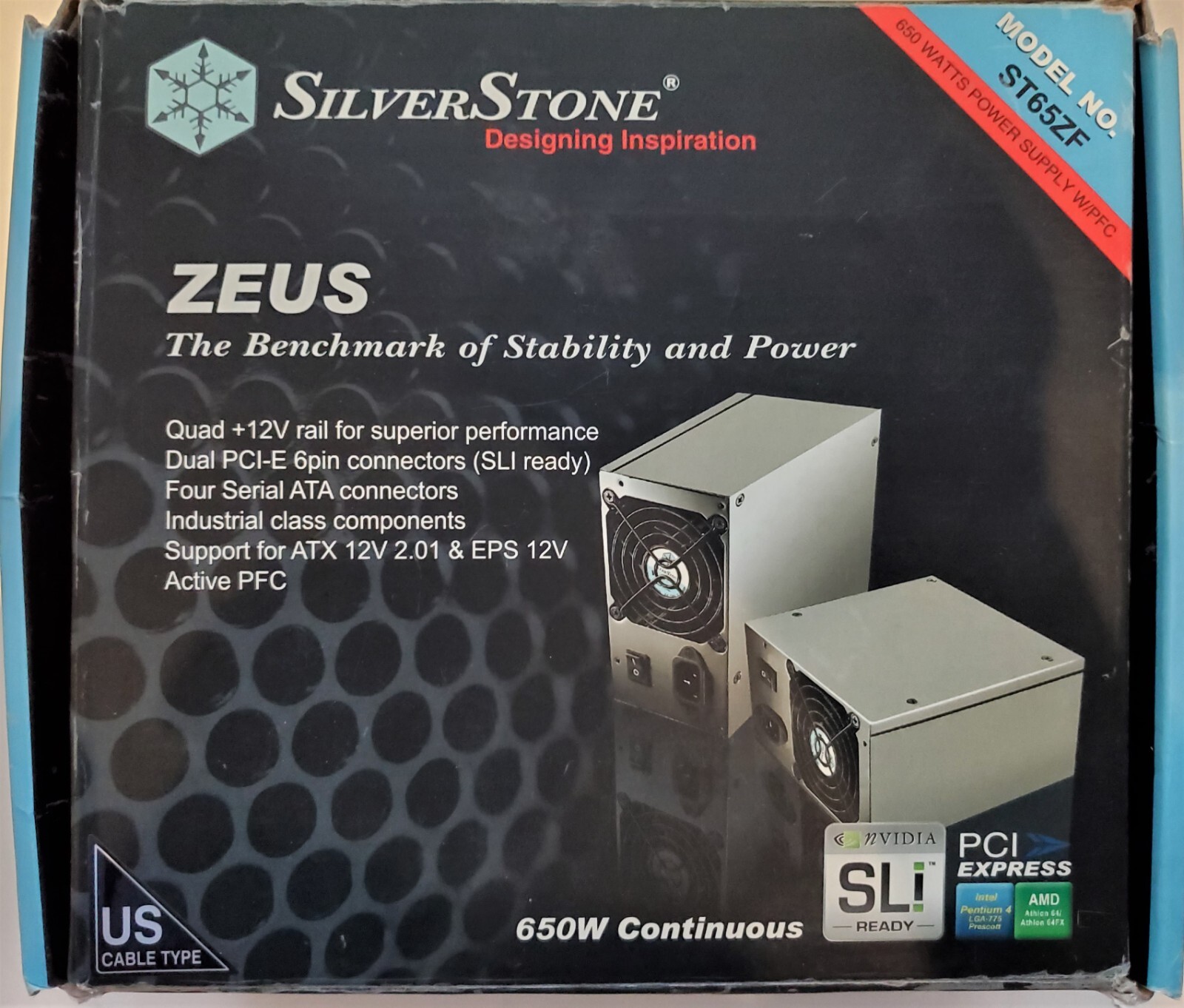 SilverStone ZEUS Quad +12V rail 650 Watts Power Supply - ST65ZF | eBay