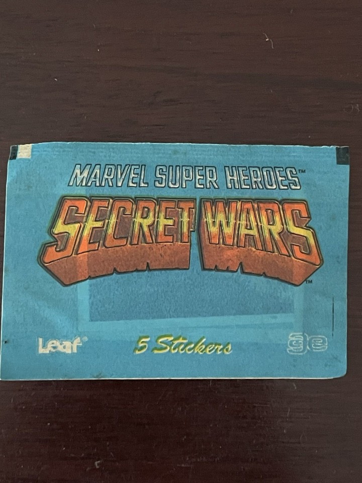 1984 MARVEL SUPER HEROES SECRET WARS UNOPENED STICKER PACK LEAF ...