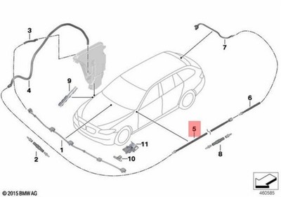 Genuine BMW E70 E70N SUV Rear Windshield Washer Hose OEM 61687300356 | eBay