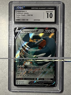 Copperajah V Holo Ultra Rare Pokemon Rebel Clash - 136/192 CGC GEM MINT ...