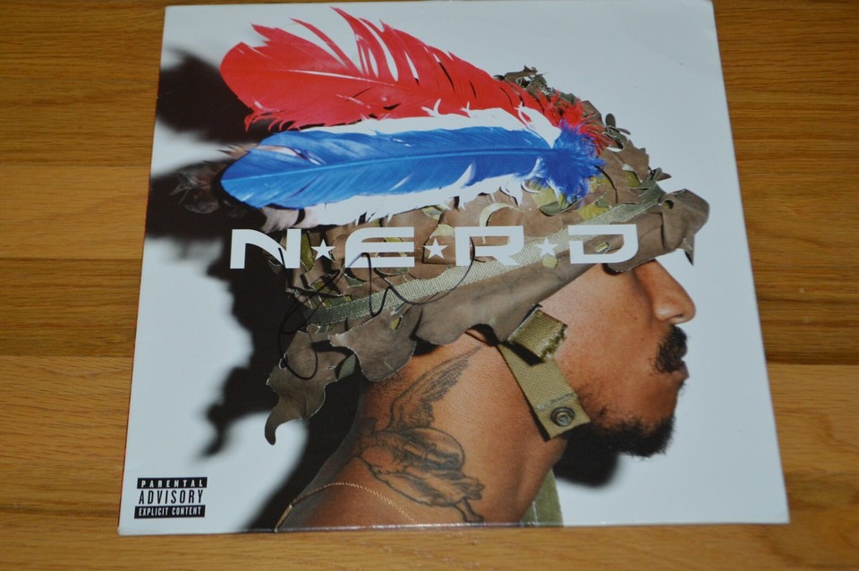 Pharrell Williams Autographed "N.E.R.D." Vinyl LP Cover with AUTOGRAPH ...