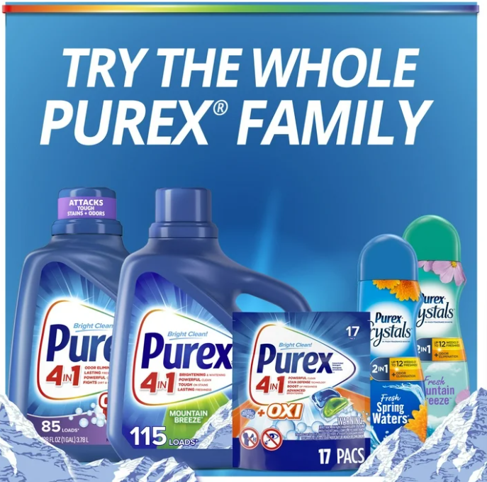 3 Pack PUREX 250OZ HDD MTN BRZ with crisp mountain & springtime floral ...