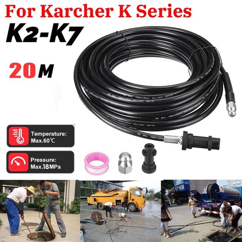 High Pressure Drain Jet Washer Hose Drain Pipe Sewer Jetter Kit for ...