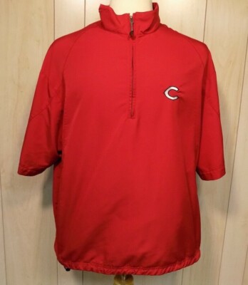 NIKE Golf Men’s Cincinnati Reds Windbreaker Jacket Size L Short Sleeves ...