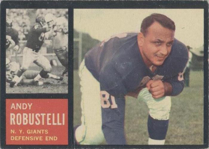 1962 Topps Andy Robustelli #108 for sale | eBay