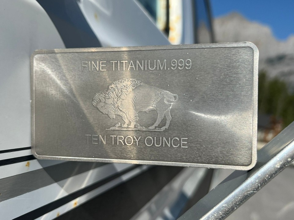 10 Troy ounce oz Titanium Buffalo Bullion Ingot Bar/.999 Fine [Ti ...