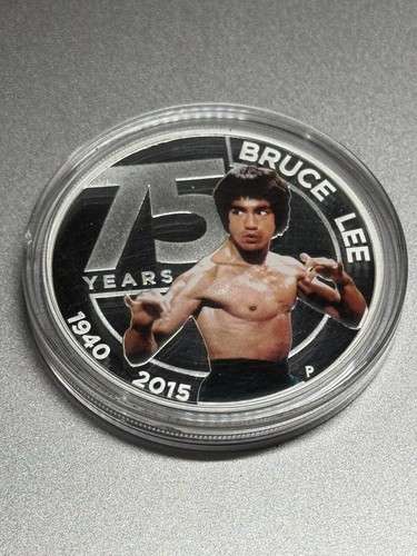 2015 TUVALU 75TH ANNIVERSARY OF BRUCE LEE 1OZ PROOF SILVER COIN~ LOW ...