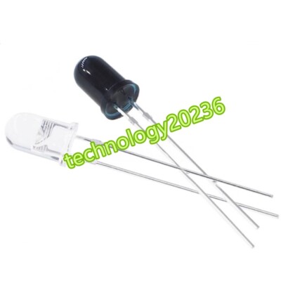 100PC NEU 5MM infrared receiving tube Infrared transmitting tube F5 ...