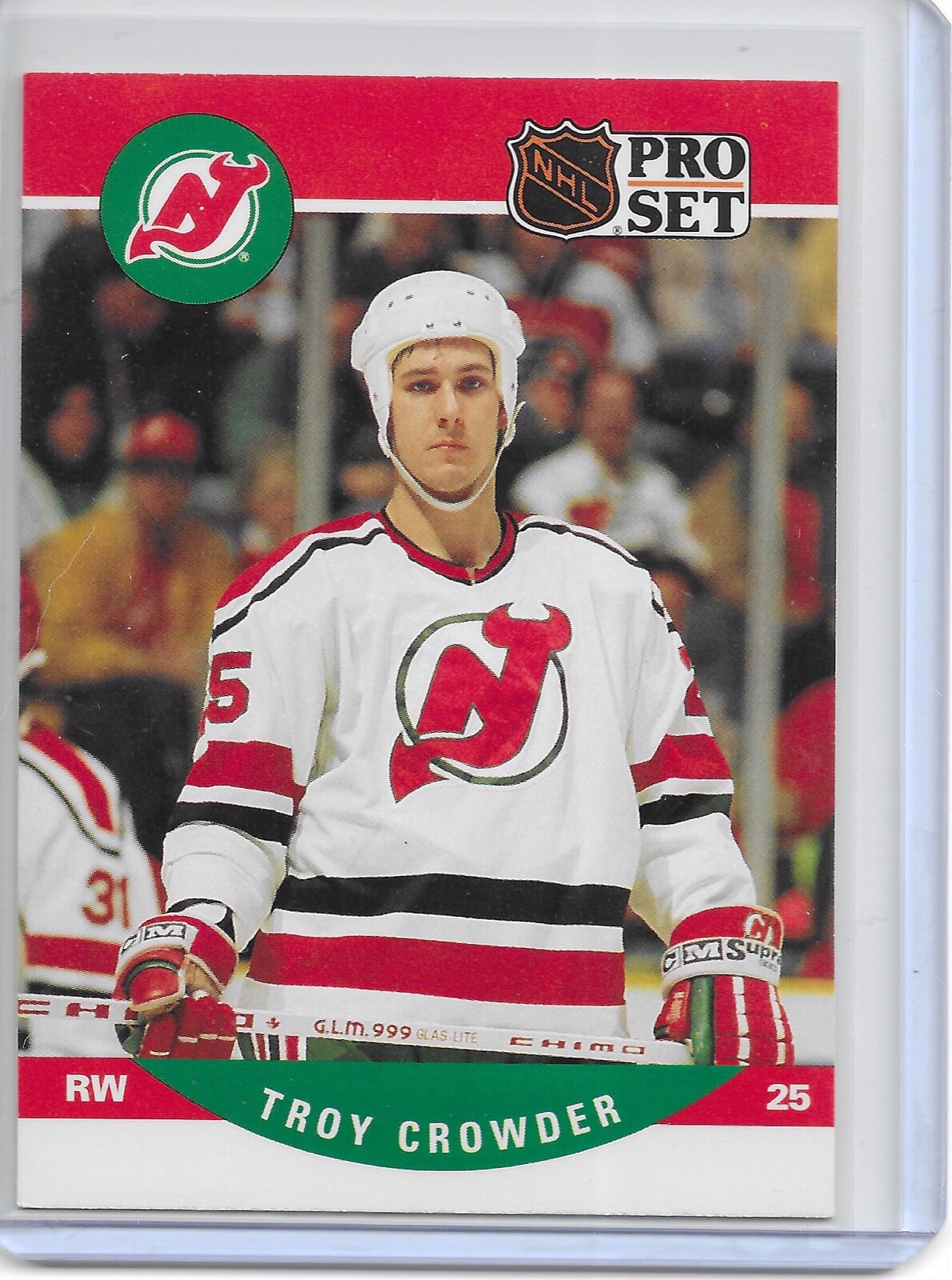 1990-91 Pro Set Hockey Troy Crowder RC / Rookie Card # 620 New Jersey ...