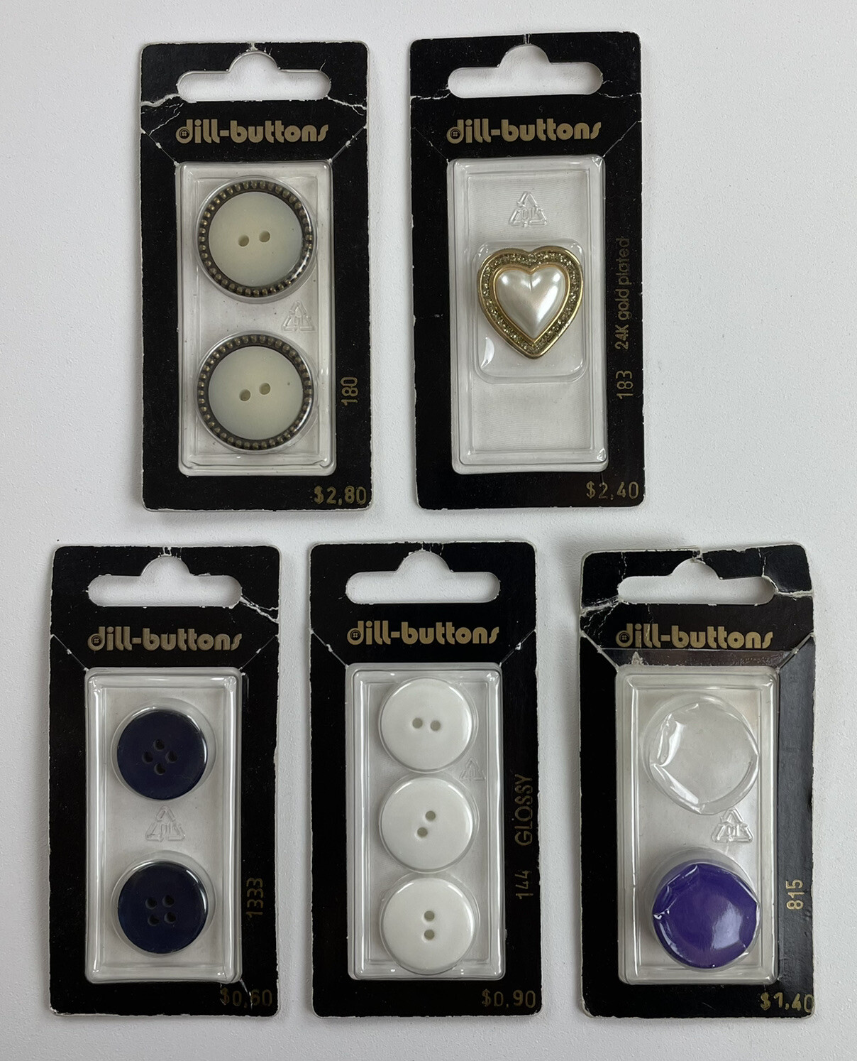 23 Button Card Lot La Mode JHB Sierra Dill Buttons Assorted Styles 3 ...
