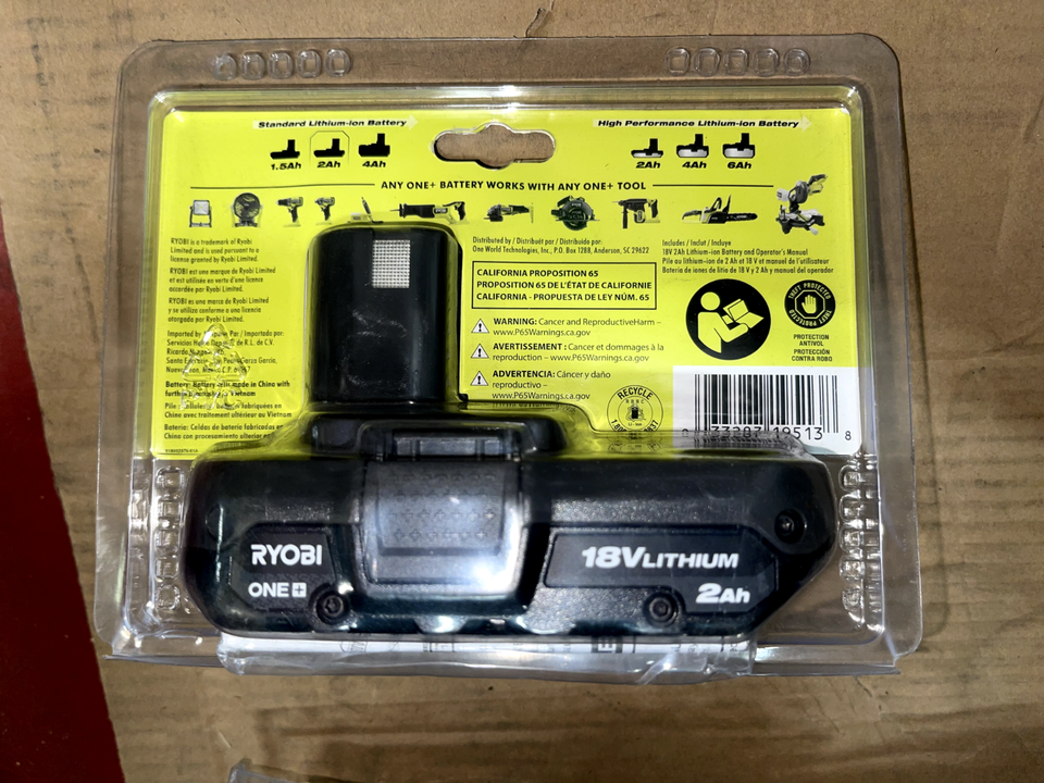 Ryobi 2Ah 18V Lithium-ion Battery OEM Sealed Package PBP006 | eBay