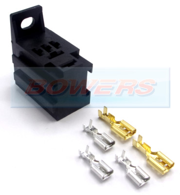 RELAY BASE HOLDER WITH MOUNTING BRACKET AND TERMINALS FOR MICRO 4/5 PIN ...