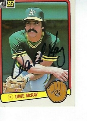 DAVE McKAY SIGNED 1983 DONRUSS #213 - OAKLAND ATHLETICS | eBay