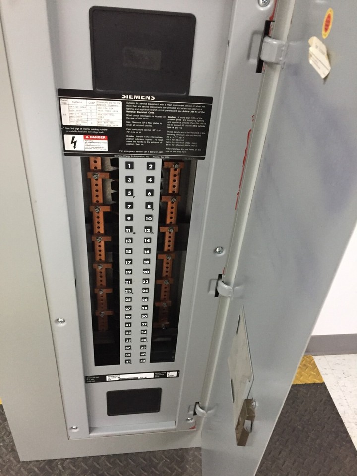 SIEMENS 250 AMP 480 VOLT 3 PHASE 42 CIRCUIT MAIN LUG PANEL..P-1132 | eBay