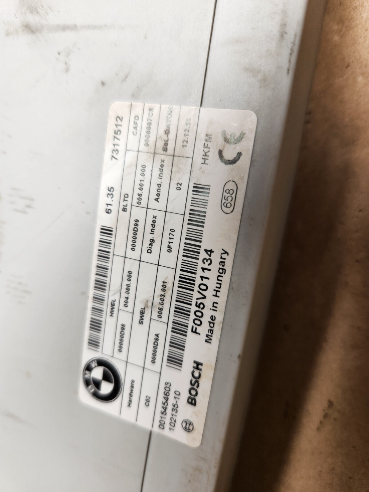 2009 - 2015 BMW 7 SERIES F01 F02 TAILGATE TRUNK LID CONTROL MODULE ...