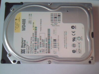 IDE Hard Disk Drive Western Digital WD400 Caviar WD400BB-00DEA0 ...